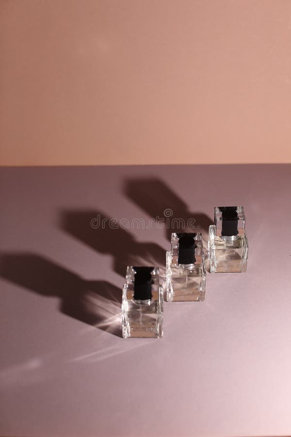Perfume Bottle on the Neutral Modern Background Stock Photo - Image of ...