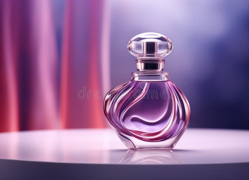 Perfume Bottle with Purple Background on Its Bottle, Stock Image ...