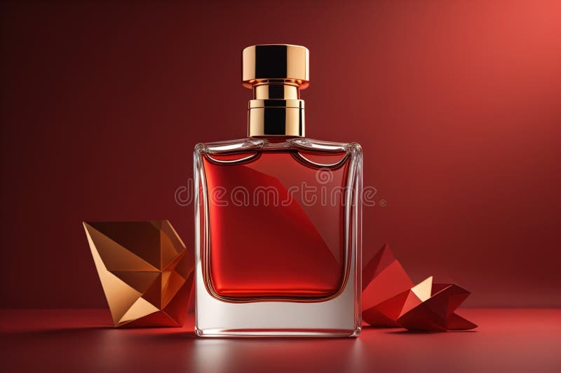 Perfume Bottle on Dark Background. Generative Ai Stock Illustration ...