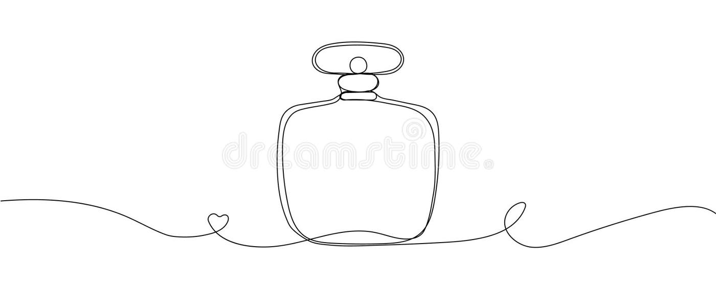 Perfume Bottle Line Drawing Stock Illustrations – 1,890 Perfume Bottle ...