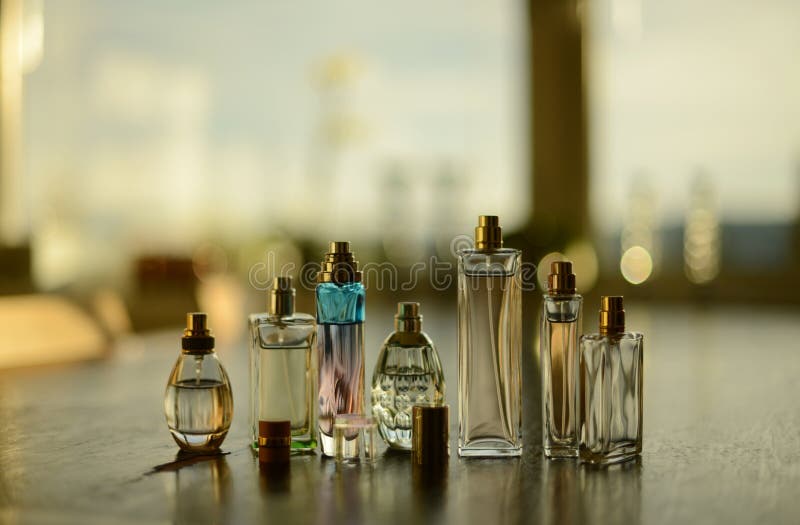Perfume bottles stock photo. Image of soft, smell, bottles - 214088886