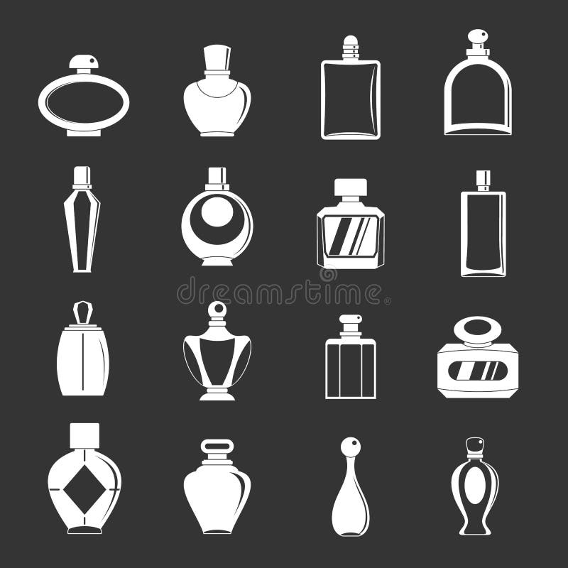 Perfume Bottles Icons Set Grey Vector Stock Vector - Illustration of ... Perfume Bottles Icons Set Grey Vector Stock Vector - Illustration of ...