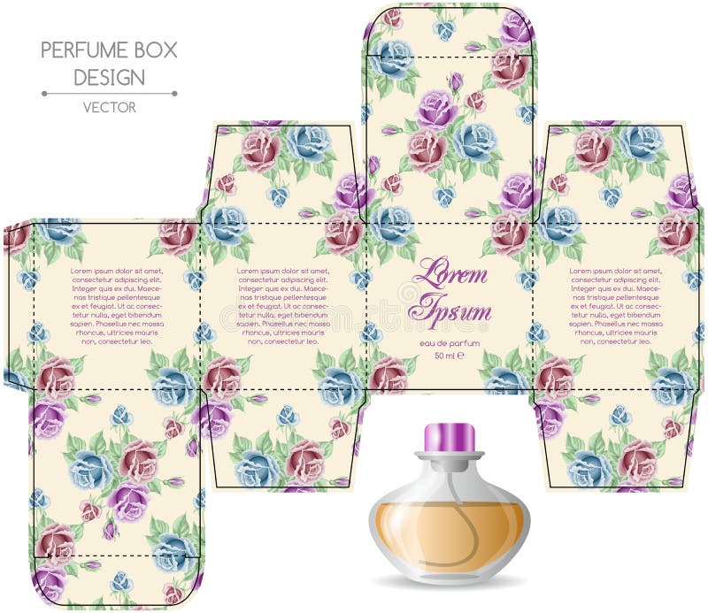 Perfume box design stock vector. Illustration of beauty - 84315464
