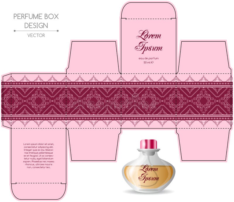 Perfume box design stock vector. Illustration of pack - 69347762