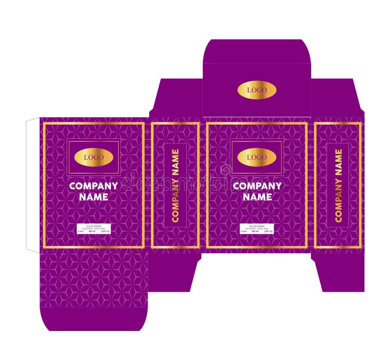 Perfume Box Vintage Designs Packing Stock Illustration - Illustration ...