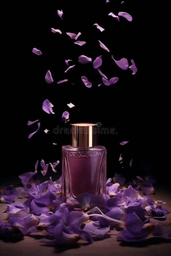 Perfume on the Catwalk in Purple Stock Illustration - Illustration of ...