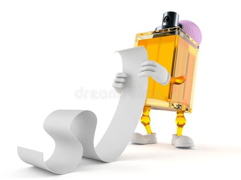 Perfume Character Reading Long List Stock Illustration - Illustration ...