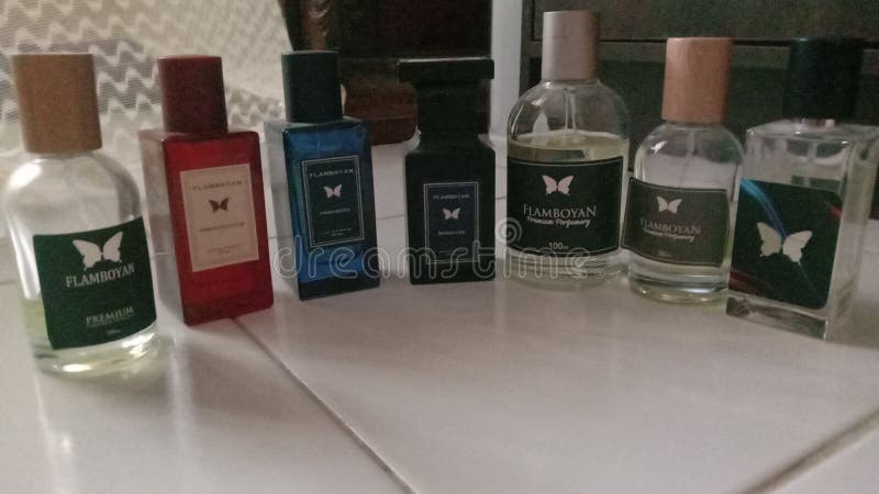 Perfume Collection from Monday To Sunday Editorial Stock Photo - Image ...