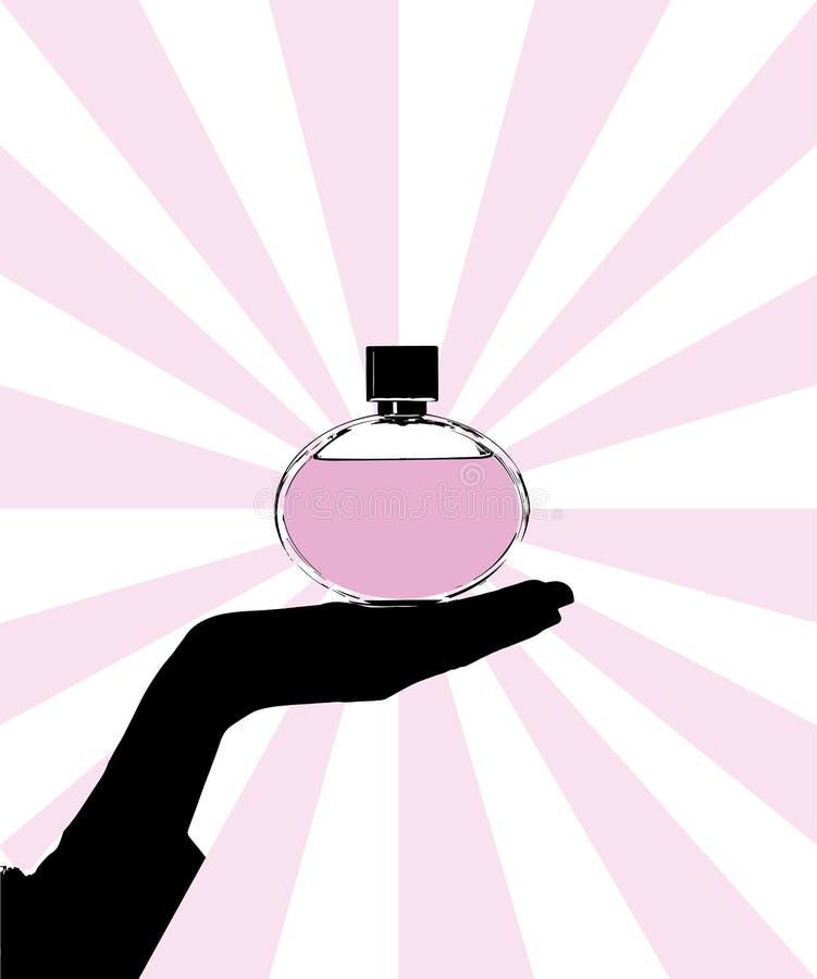 Pink Bottle of Perfume Spraying Cartoon Icon Stock Vector ...