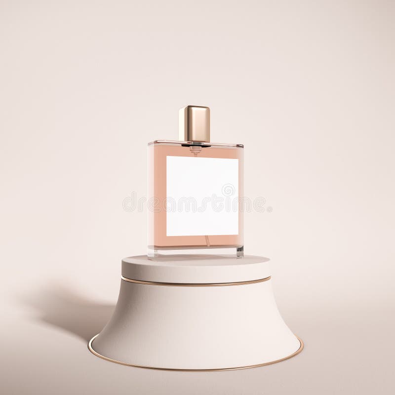 Perfume Flacon on Platform, Mockup for Product Display Stock ...