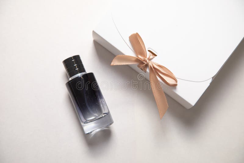 Perfume with a Gift Box. Present Stock Illustration - Illustration of ...