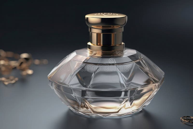 Perfume Glass Bottle for Women. Advertising Mockup. Stock Illustration ...