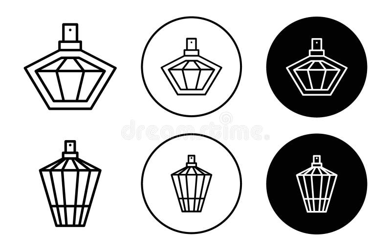 Perfume Icon Outline Flat Icon Stock Vector - Illustration of spray ...