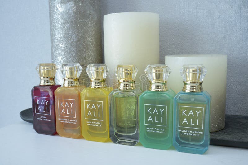 Perfume Kay Ali in Bottles Placed on a Dressing Table in Front of ...