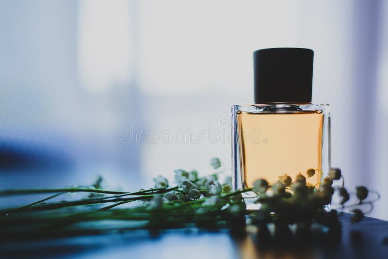 Perfume and Lilies of the Valley Stock Photo - Image of cosmetic ...