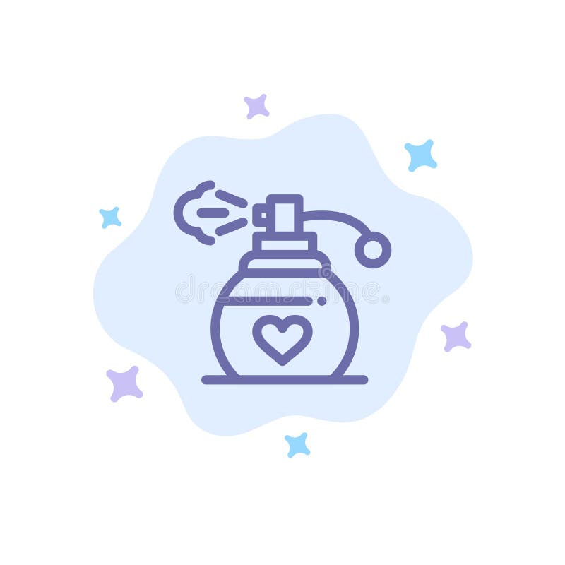 Perfume, Love, Gift Blue Icon on Abstract Cloud Background Stock Vector ...