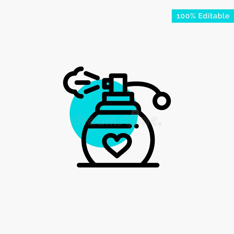 Perfume, Love, Gift Turquoise Highlight Circle Point Vector Icon Stock ...