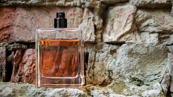 Perfume for Men on a Brick Wall Background Stock Image - Image of ...