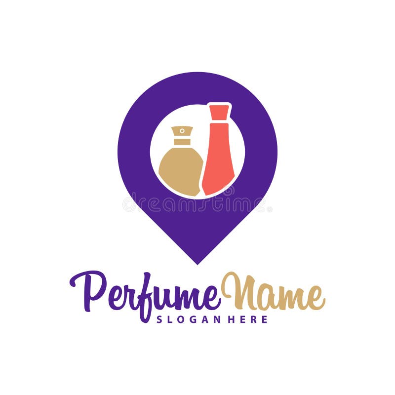 Perfume with Point Logo Design Vector Illustration. Perfume Logo ...