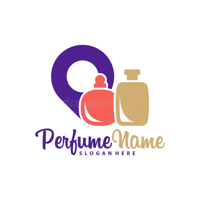 Perfume with Point Logo Design Vector Illustration. Perfume Logo ...