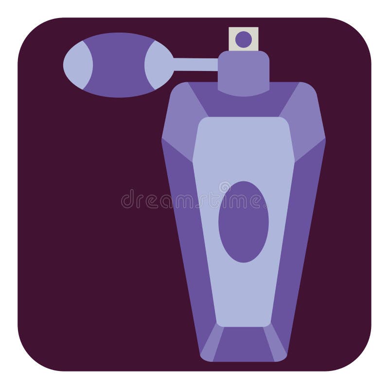 Perfume with pump, icon stock vector. Illustration of container - 260371030
