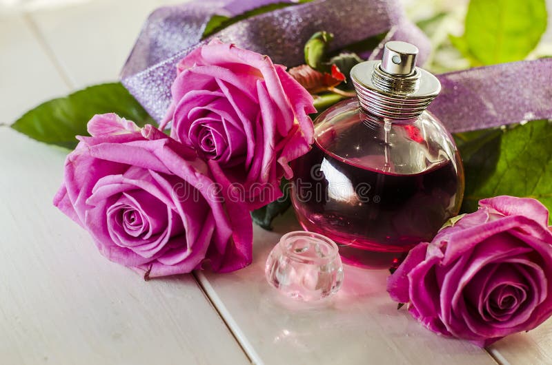 Perfume with the Scent of Roses Stock Image - Image of drops, clean ...