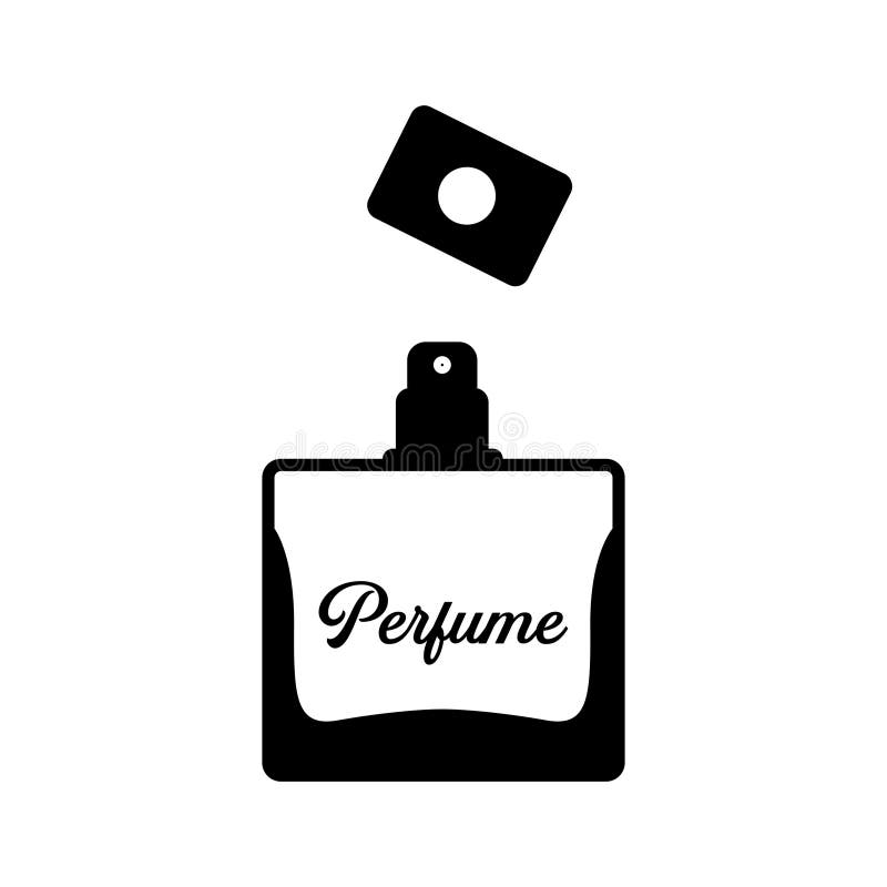 Perfume Silhouette. Black and White Icon Design Element on Isolated ...