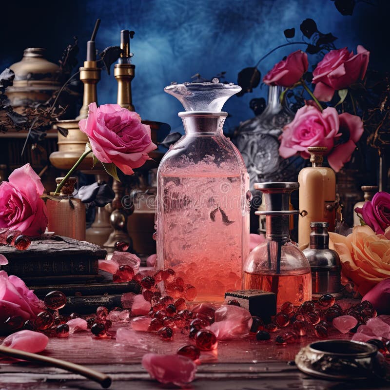 Perfume Spill Production. Raw Style. Stock Photo - Image of aroma ...