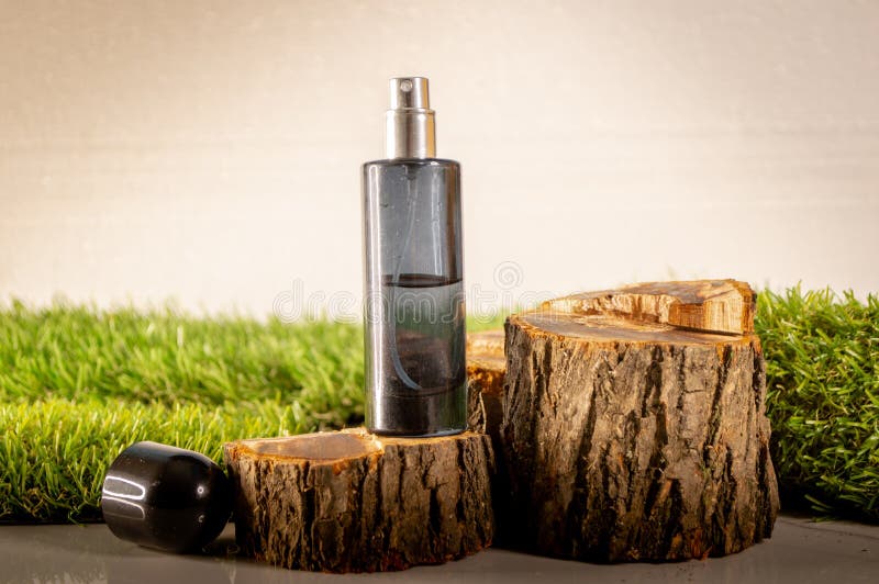 Perfume Spray Bottles on a Minimalist Background Stock Image - Image of ...