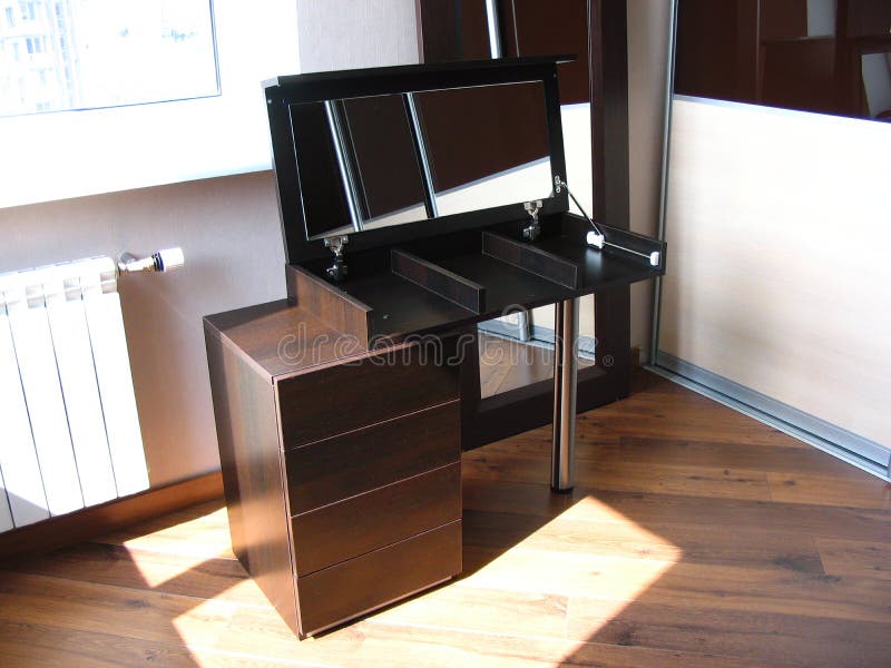 Perfume table handmade. stock image. Image of cabinetry - 204693087