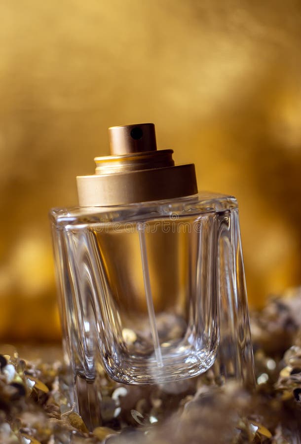 Perfume on Yellow Background Stock Image - Image of alcoholic, design ...