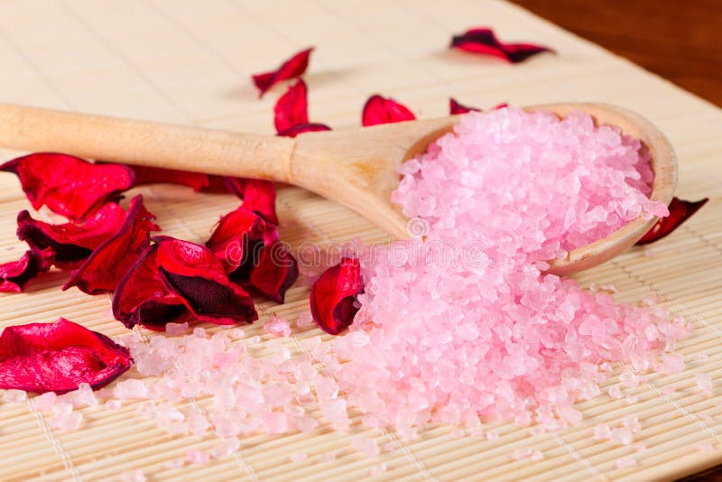 Perfumed sea salt stock photo. Image of medicine, herbal - 85597616
