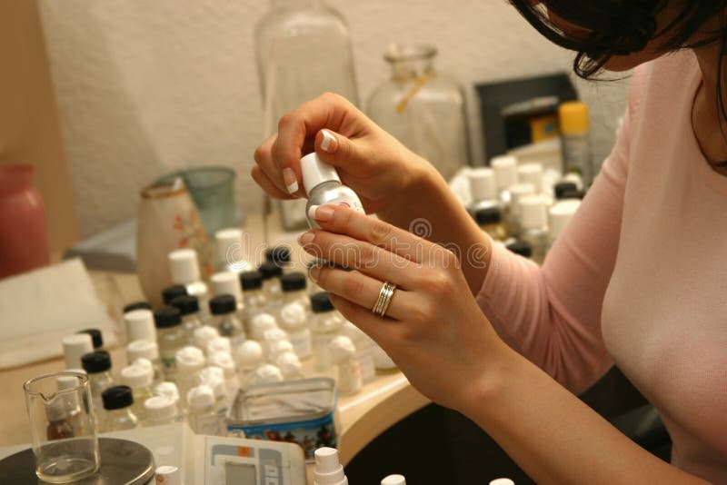 Perfumer stock image. Image of orange, pressing, odour - 1223065