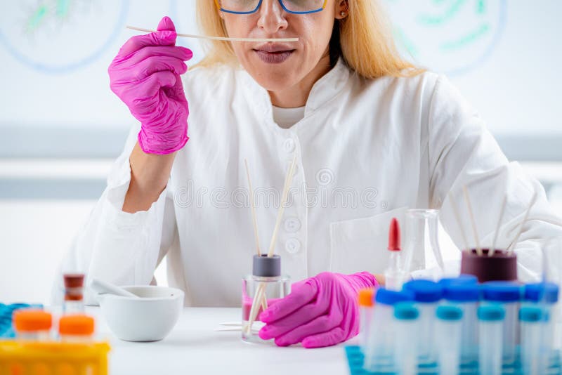 Microbiology. Hands of a Microbiology Lab Technician Holding a Stack ...