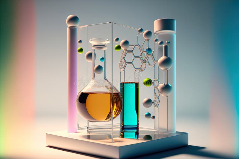 Perfumery Production Laboratory. Perfume Bottles. Liquid Essence Oil ...