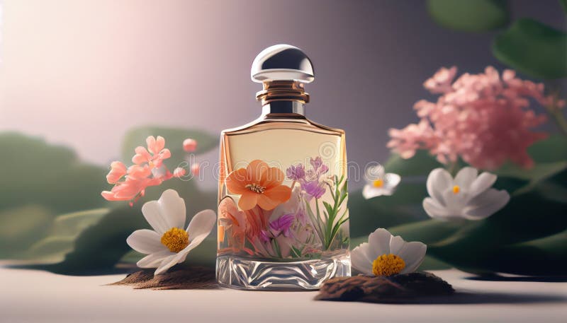 Perfumery Summer Fragrance Concept Made with Perfume. Al Generated ...