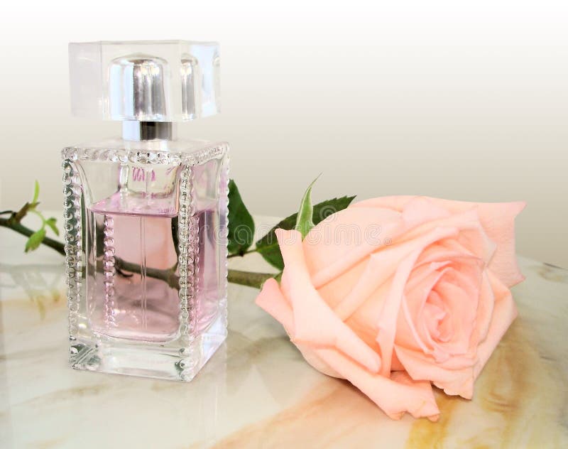 Perfumes e rosas da flor foto de stock. Imagem de produtos - 9414176