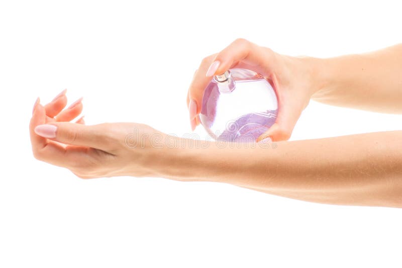 Perfumes Sprinkle on the Hand Stock Photo - Image of cosmetic ...