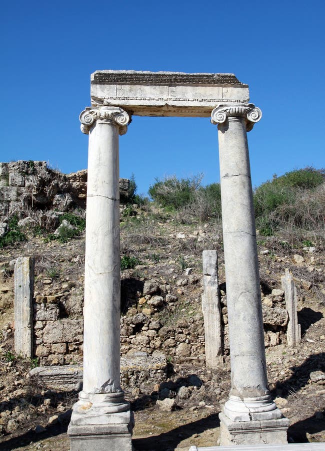 The Perga Ancient City, Antalya. Stock Photo - Image of style, anatolia ...