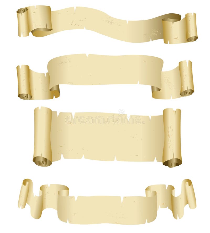 Pergaminos del vector ilustración del vector. Ilustración de pergamino ...