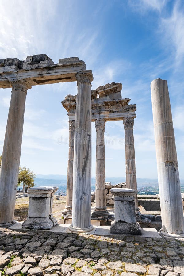 Pergamon Ancient City Site in Bergama, Turkey Stock Image - Image of ...