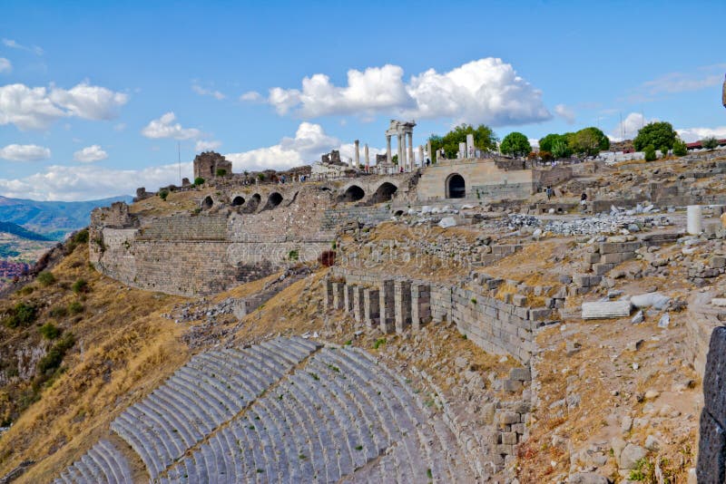 Theater of Pergamon Pergamum Ancient City in Bergama, Izmir, Turkey ...