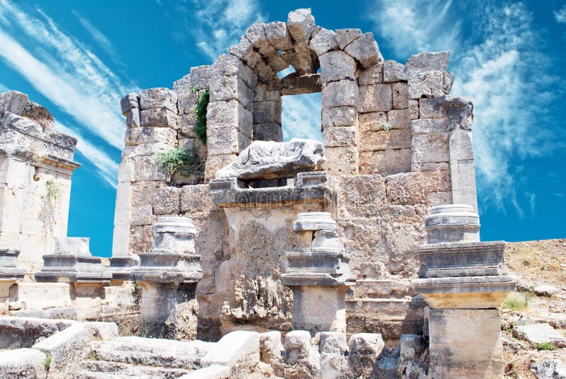 Perge stock photo. Image of mediterranean, marble, beautiful - 21182186