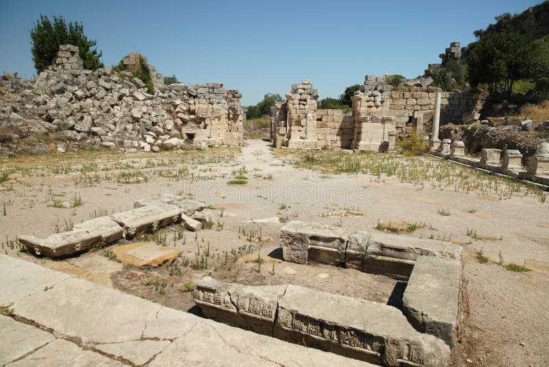 Perge Ancient City in Antalya, Turkiye Stock Image - Image of turkish ...