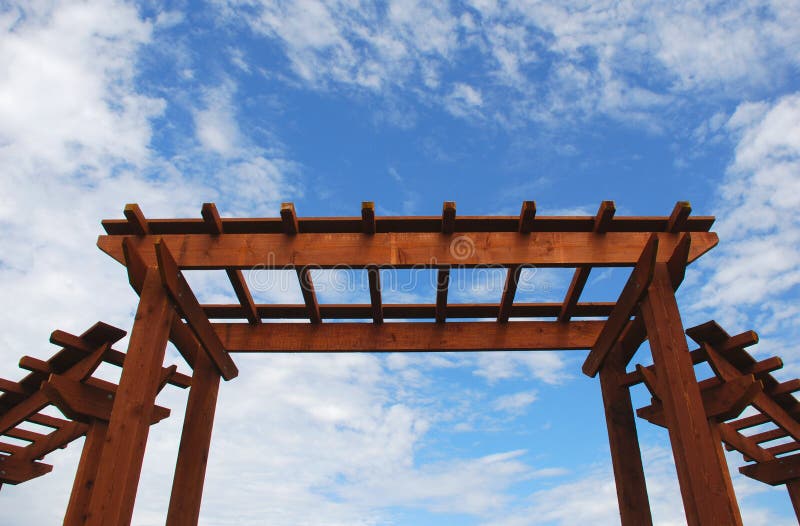 Pergola stock photo. Image of pergola, diagonal, blue - 13196902