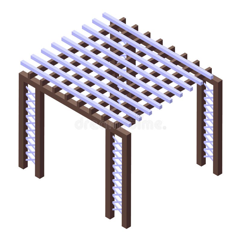 Pergola Icon Isometric Vector. House Construction Stock Vector ...