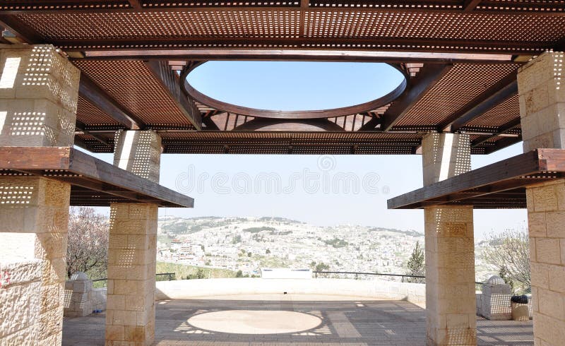 Pergola. Sherover Promenade, Jerusalem Stock Image - Image of stage ...