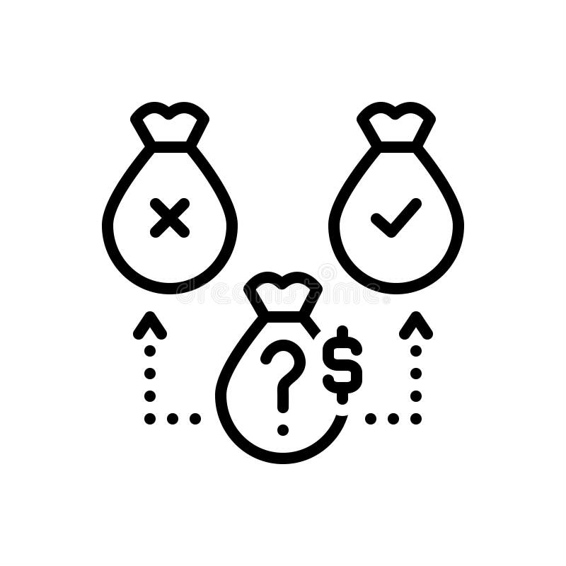 Black Line Icon for Perhaps, Probably and Maybe Stock Vector ...