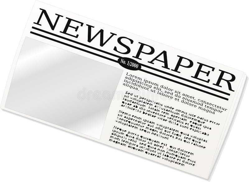 Plantilla En Blanco Del Periódico Ilustración del Vector - Ilustración ...