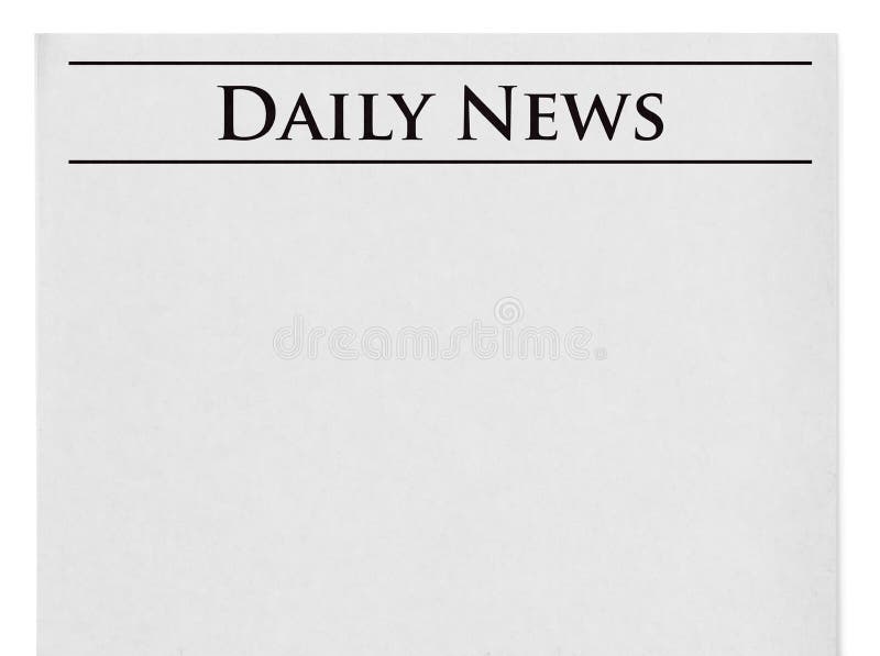 Periódico Aislado En Blanco Stock de ilustración - Ilustración de ...